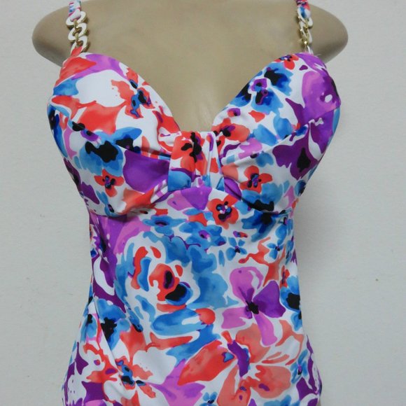 Catalina | Swim | New Tankini Swim Top Convertible Floral Medium 8 ...